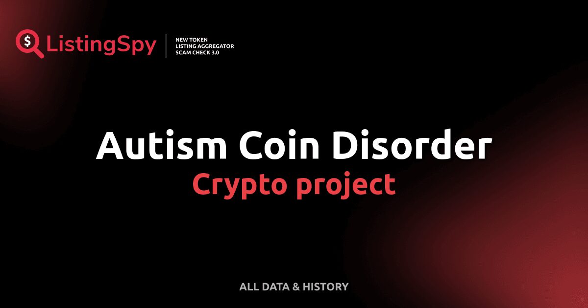 Autism Coin Disorder crypto project: ACD token listings, events ...