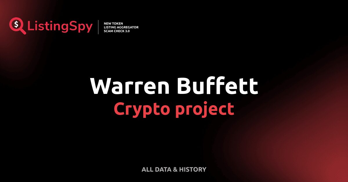 Warren Buffett crypto project: WEB1930 token listings, events, analysis | ListingSpy