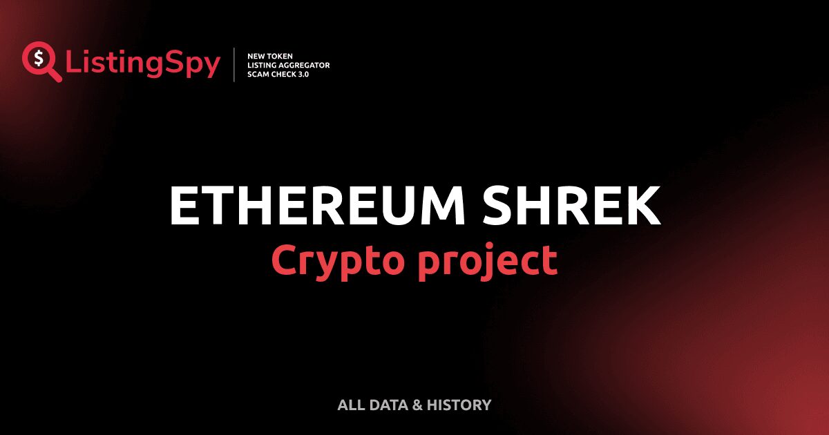 ETHEREUM SHREK crypto project: SHREK token listings, events, analysis ...
