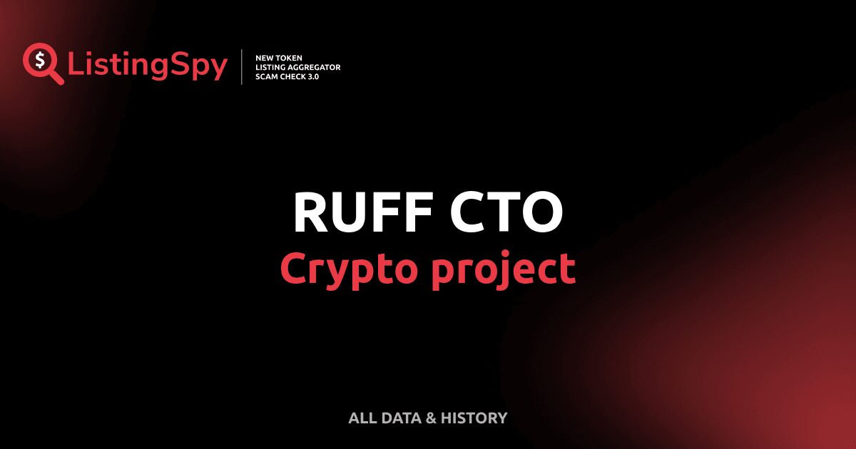 RUFF CTO crypto project: RFC token listings, events, analysis | ListingSpy