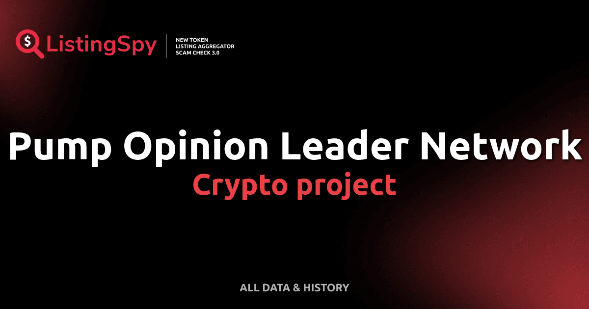 Pump Opinion Leader Network crypto project: POL token listings, events ...