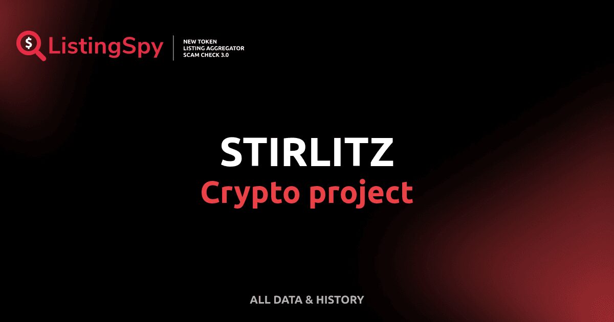 STIRLITZ crypto project info: STIRLITZ listings, events, charts ...