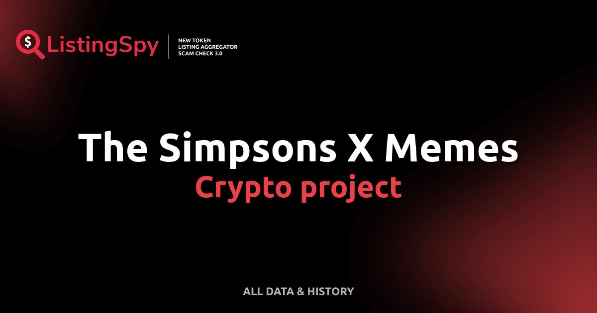 The Simpsons X Memes crypto project: SIMPSONX token listings, events ...