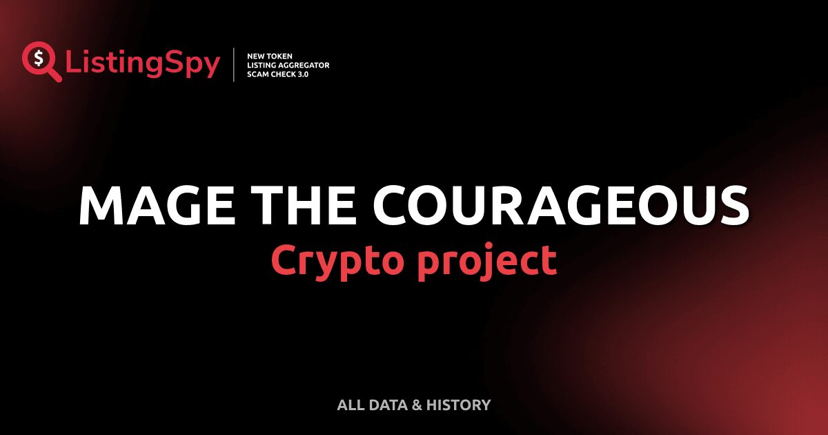 MAGE THE COURAGEOUS crypto project: MAGE token listings, events ...