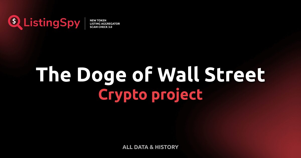 The Doge of Wall Street crypto project: TDWS token listings, events ...