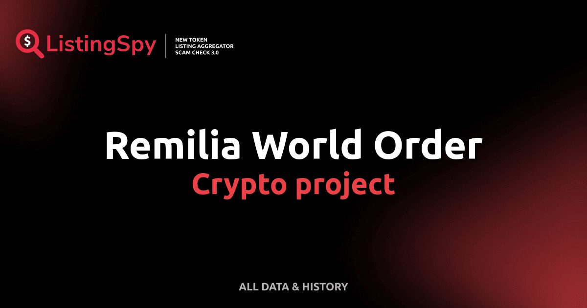 Remilia World Order crypto project: RWO token listings, events ...