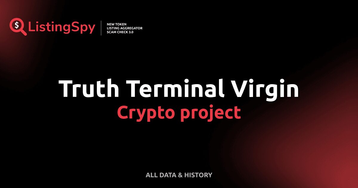 Truth Terminal Virgin crypto project: VIRGIN token listings, events ...