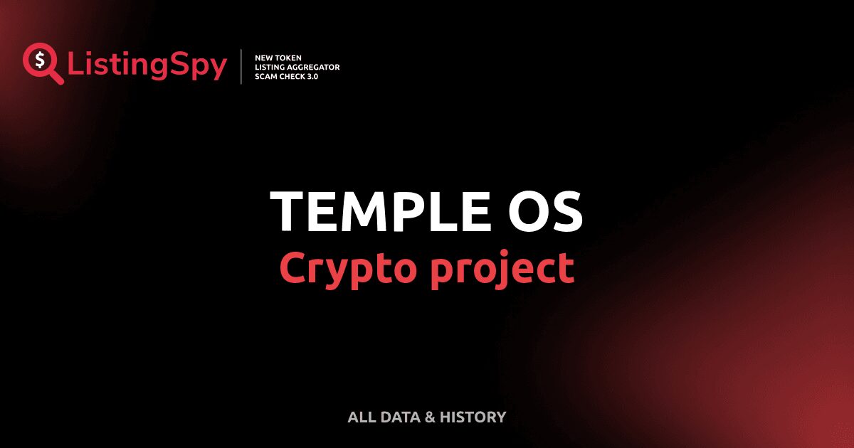 TEMPLE OS crypto project: TEMPLE token listings, events, analysis ...