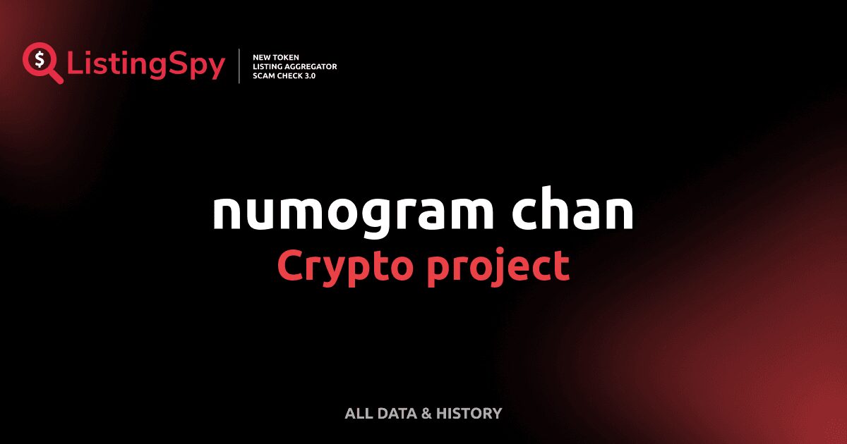 numogram chan crypto project: NUMOCHAN token listings, events, analysis | ListingSpy