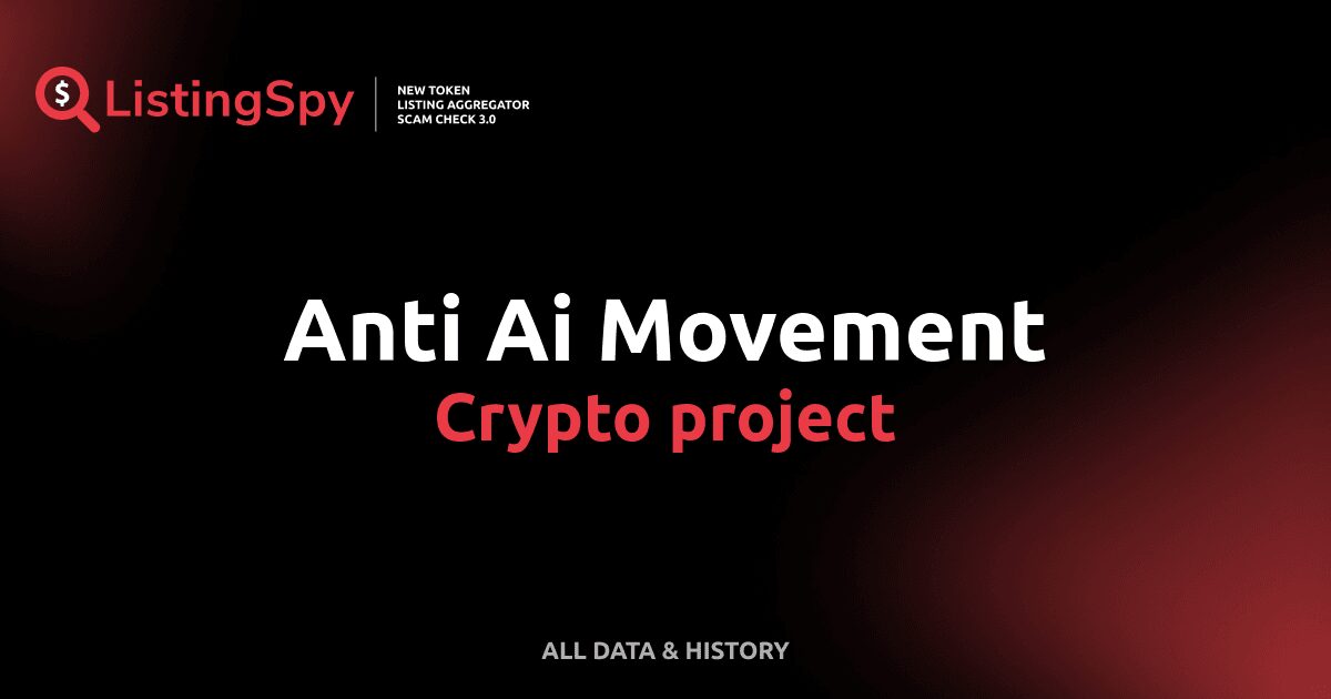 Anti Ai Movement crypto project: LUDDITES token listings, events ...
