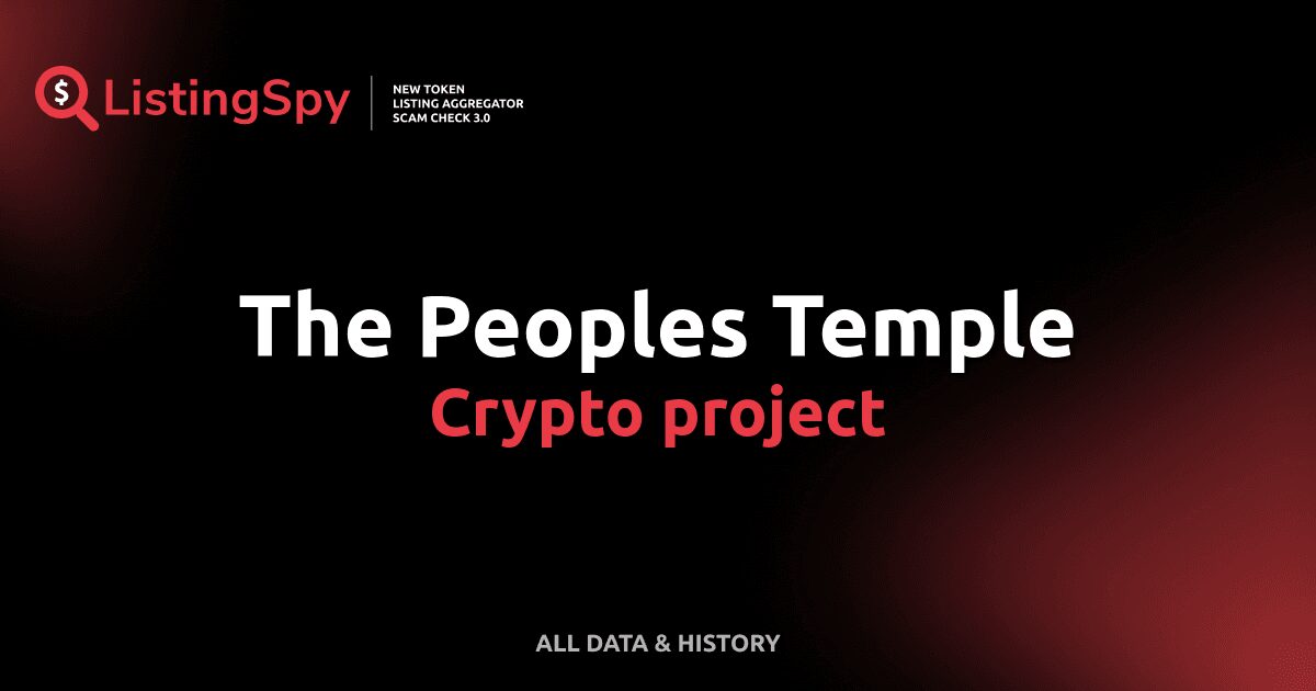 The Peoples Temple crypto project: TEMPLE token listings, events ...
