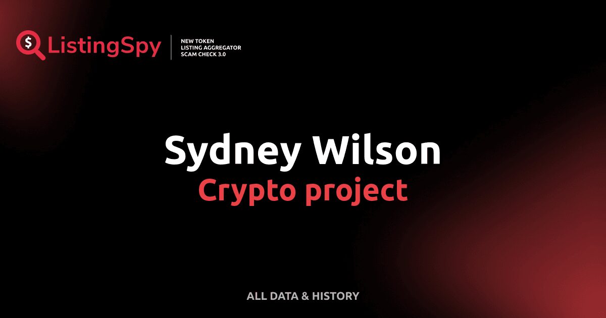 Sydney Wilson crypto project: BUZZ token listings, events, analysis ...