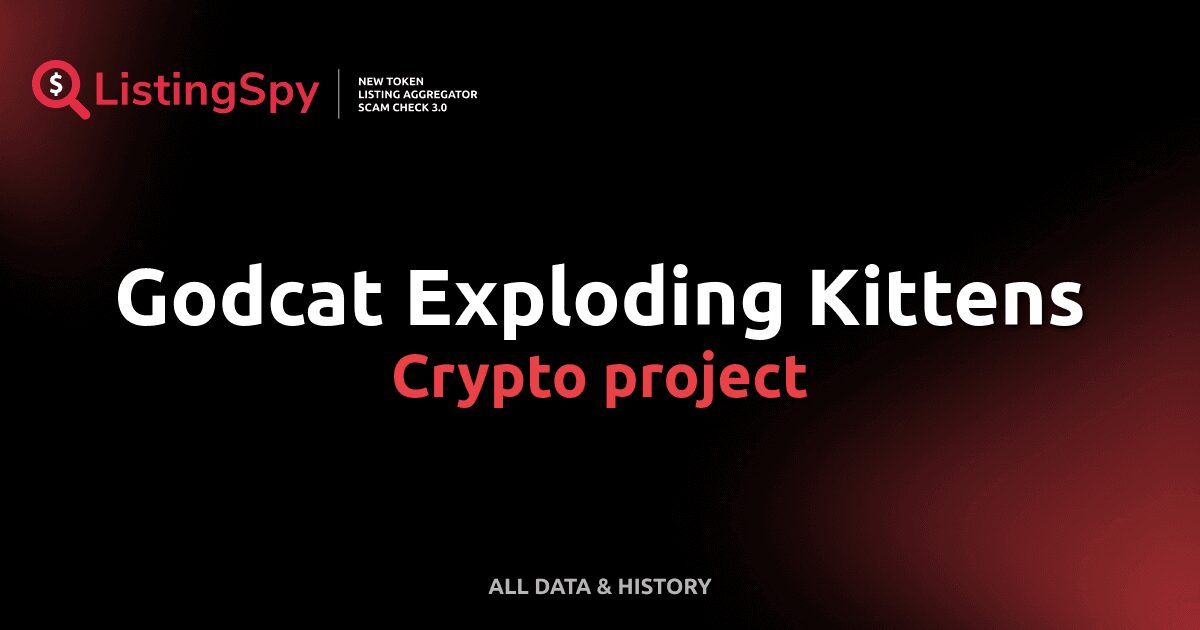 Godcat Exploding Kittens crypto project: GODCAT token listings, events ...