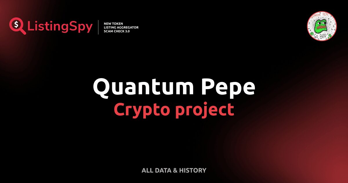 Quantum Pepe crypto project: QPEPE token listings, events, analysis | ListingSpy