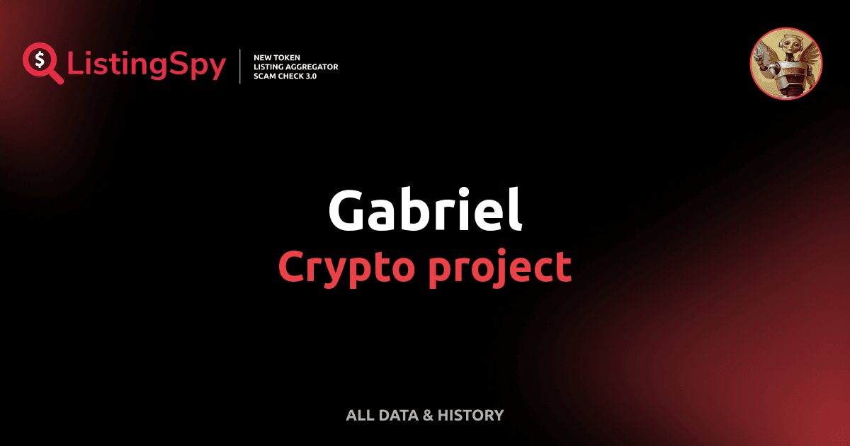 Gabriel crypto project: GABRIEL token listings, events, analysis | ListingSpy