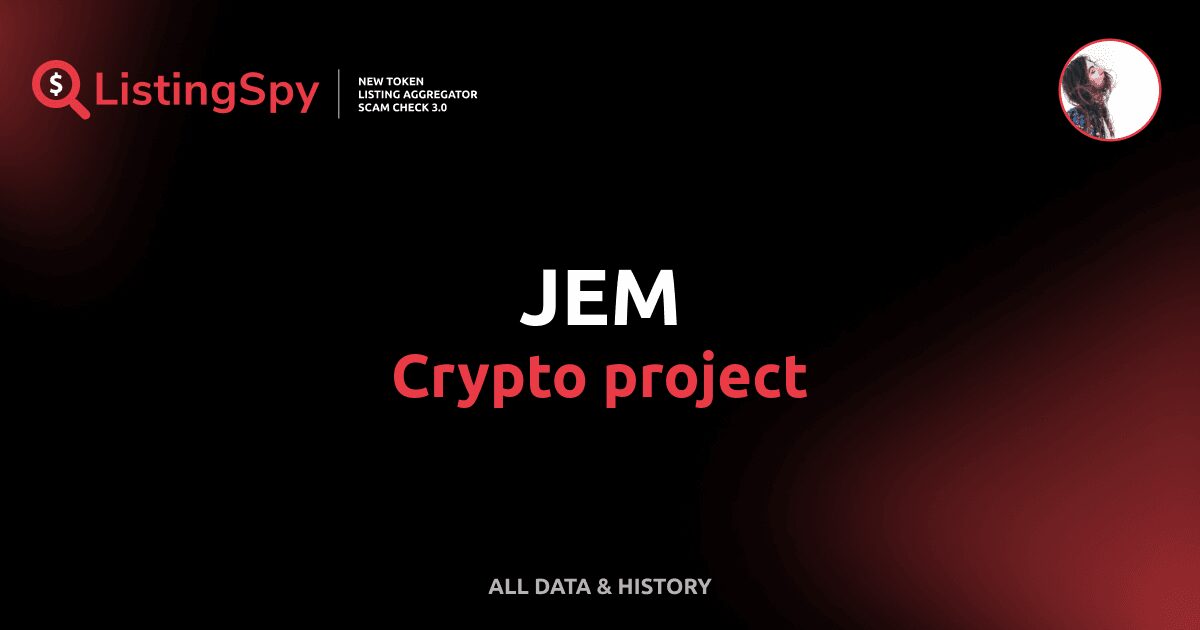 JEM crypto project: JEM token listings, events, analysis | ListingSpy