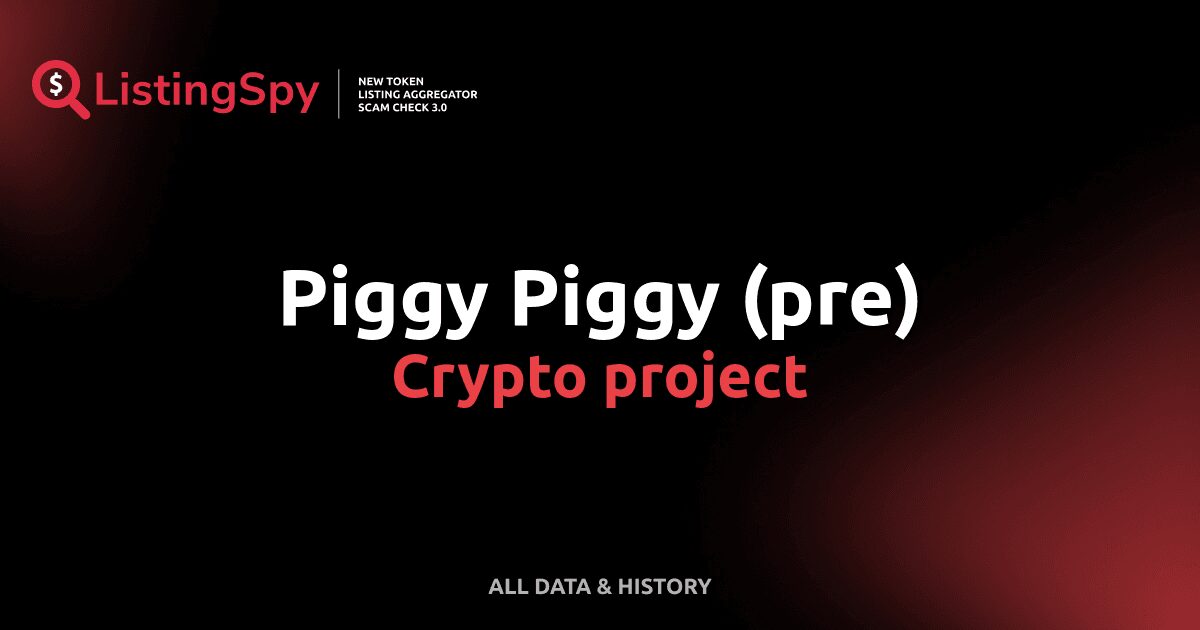 Piggy Piggy (pre) crypto project: PGC token listings, events, analysis ...