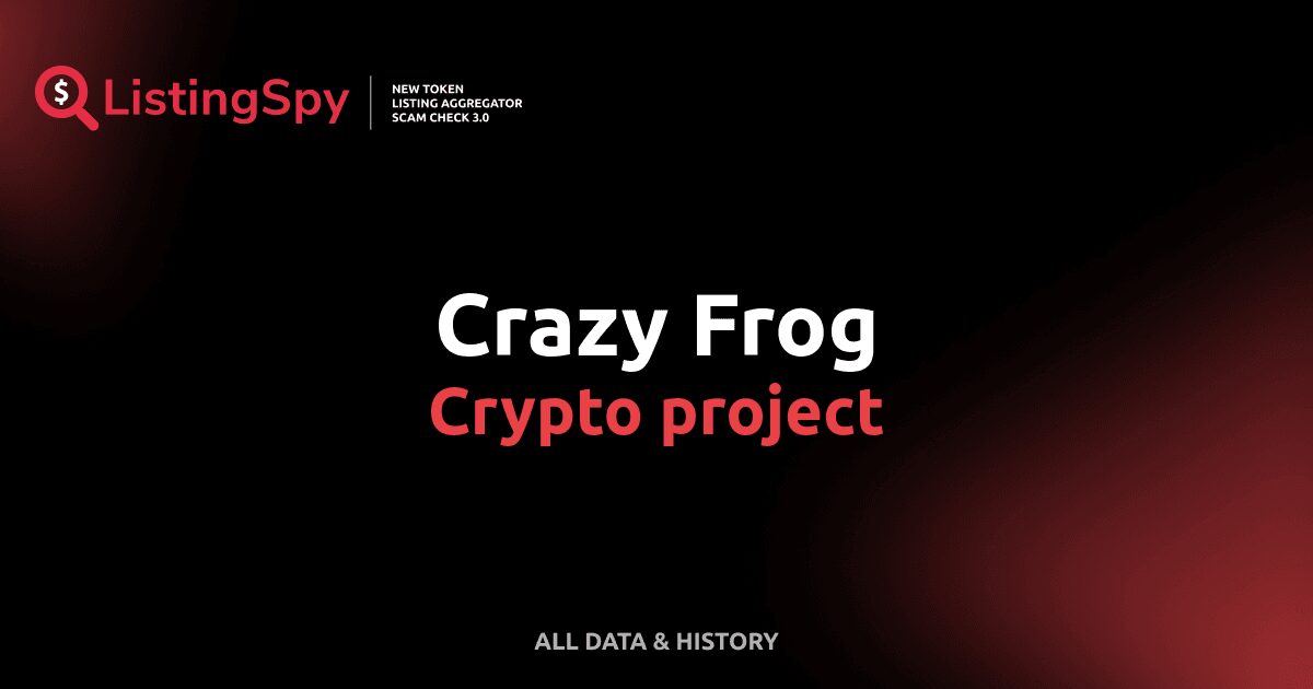 Crazy Frog crypto project: CRAZY token listings, events, analysis ...