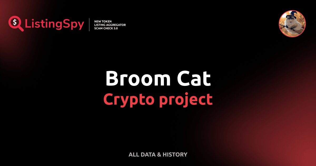 Broom Cat crypto project: BRC token listings, events, analysis | ListingSpy