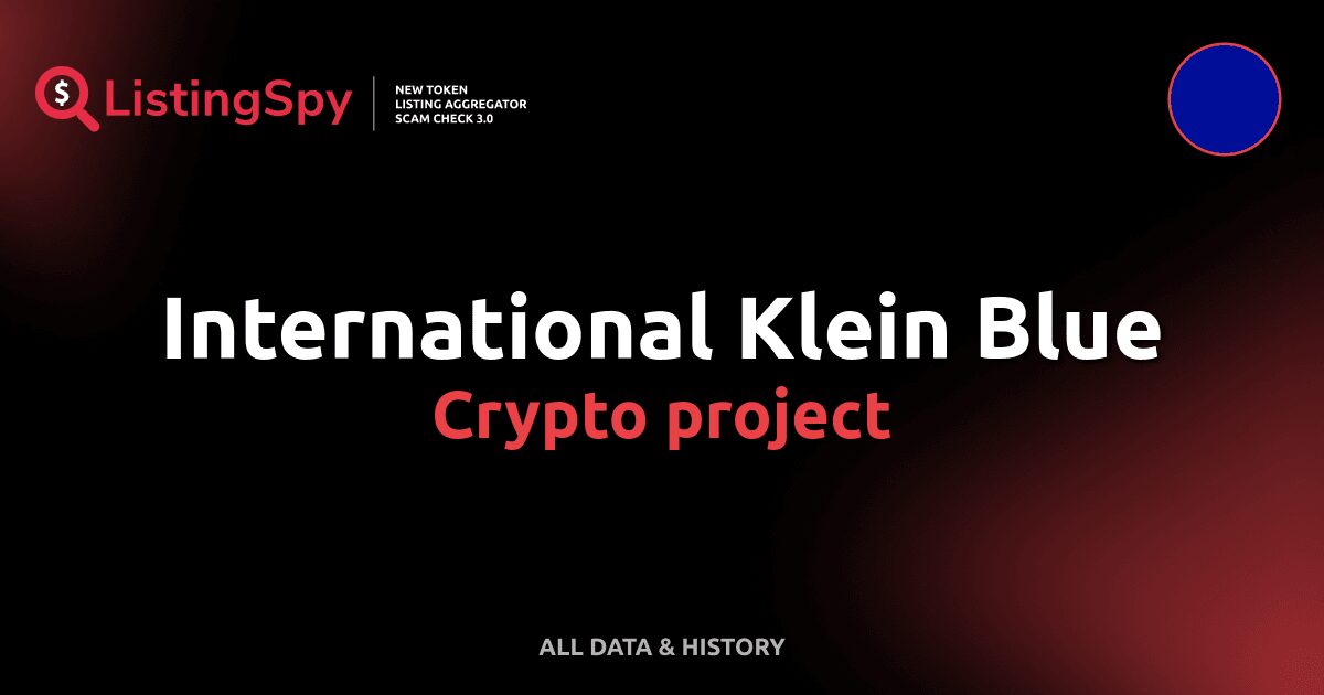 International Klein Blue crypto project: IKB token listings, events ...