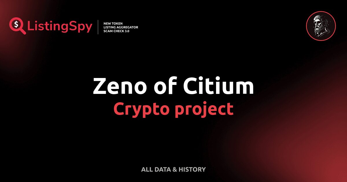 Zeno of Citium crypto project: ZENO token listings, events, analysis ...