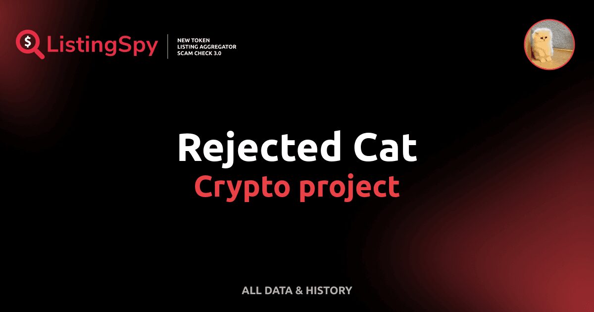 Rejected Cat crypto project: RCAT token listings, events, analysis ...