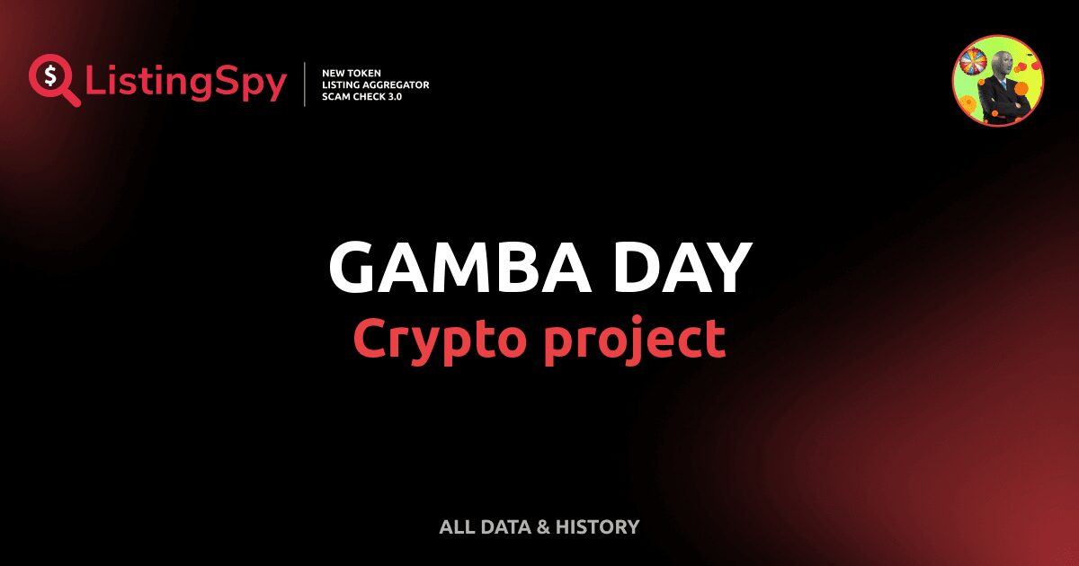 GAMBA DAY crypto project: GAMBA token listings, events, analysis ...