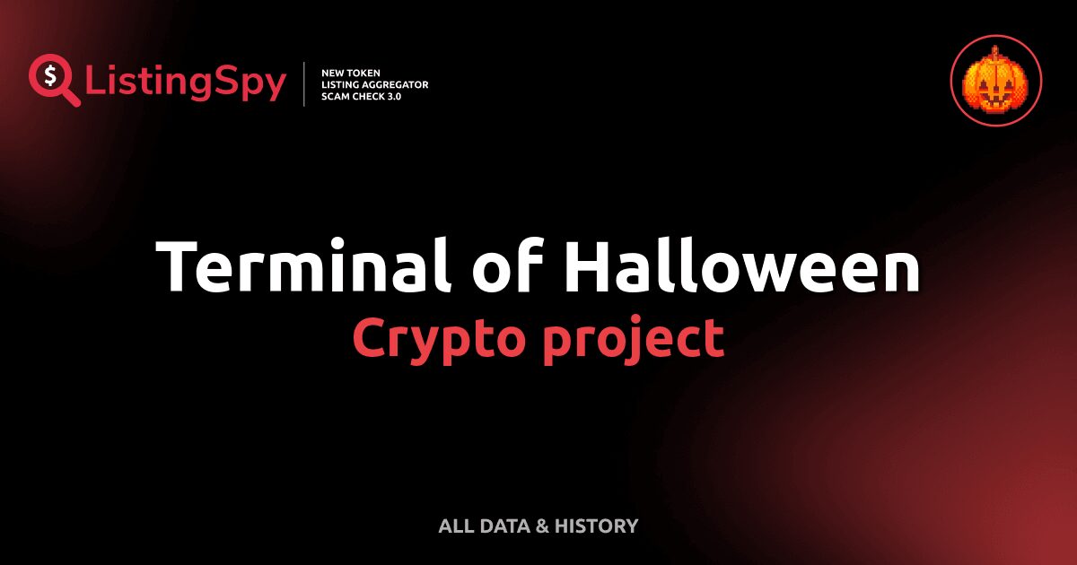 Terminal of Halloween crypto project: TOH token listings, events ...