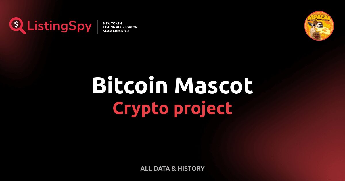 Bitcoin Mascot crypto project: ALPACAS token listings, events, analysis ...