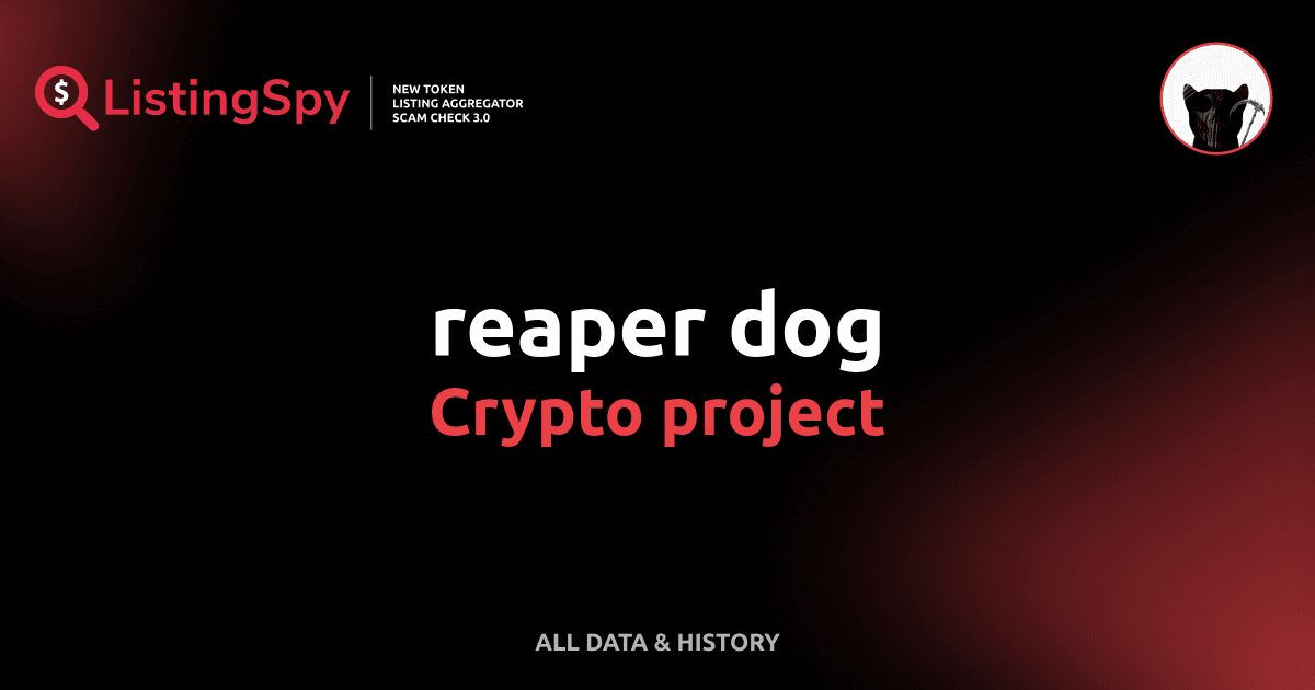 reaper dog crypto project: RDOG token listings, events, analysis ...