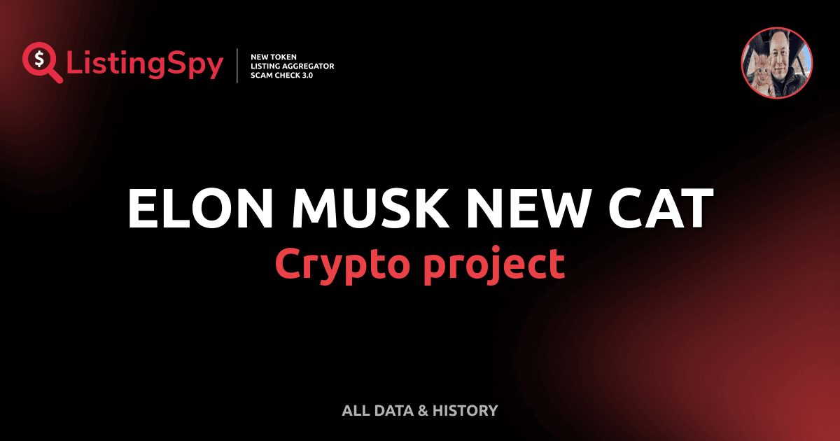 ELON MUSK NEW CAT crypto project: POGUS token listings, events, analysis | ListingSpy
