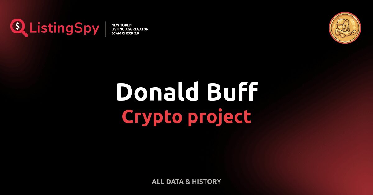Donald Buff crypto project: DBUFF token listings, events, analysis ...