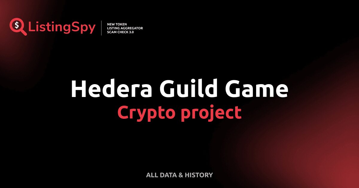 Hedera Guild Game crypto project: HGG token listings, events, analysis | ListingSpy