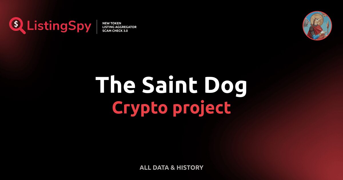 The Saint Dog crypto project: CRISTOPHER token listings, events ...