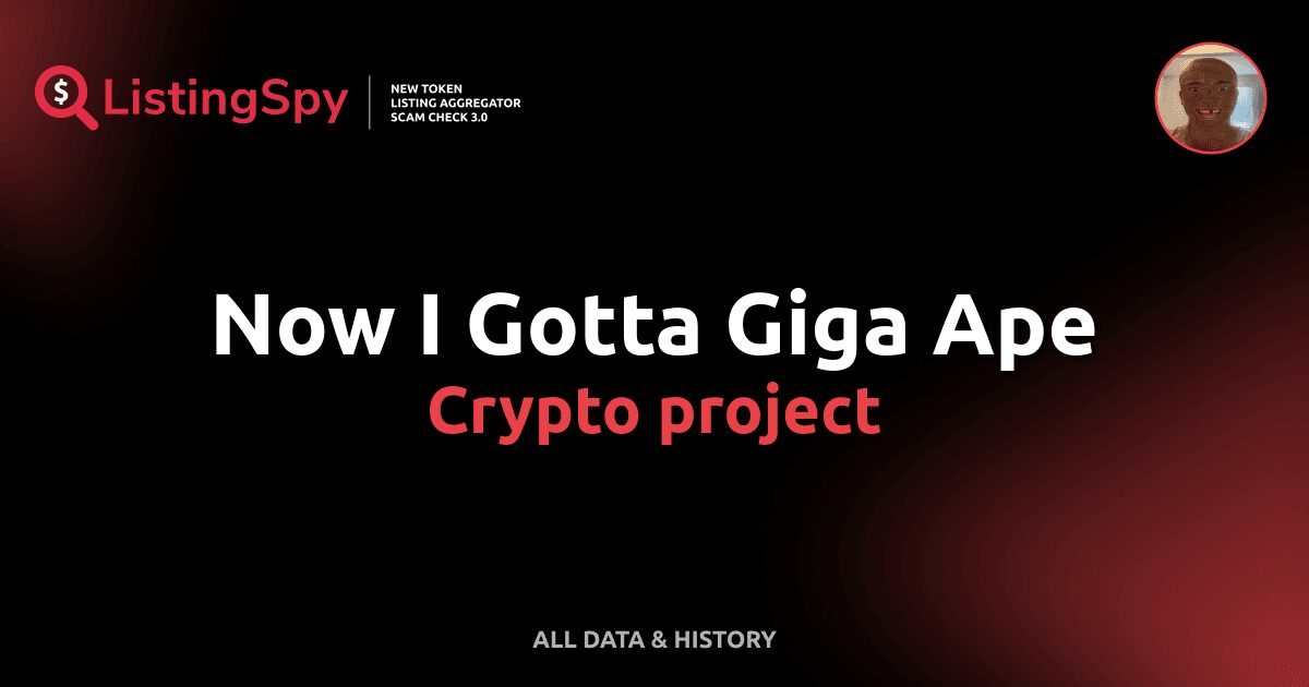 Now I Gotta Giga Ape crypto project: NIGGA token listings, events ...