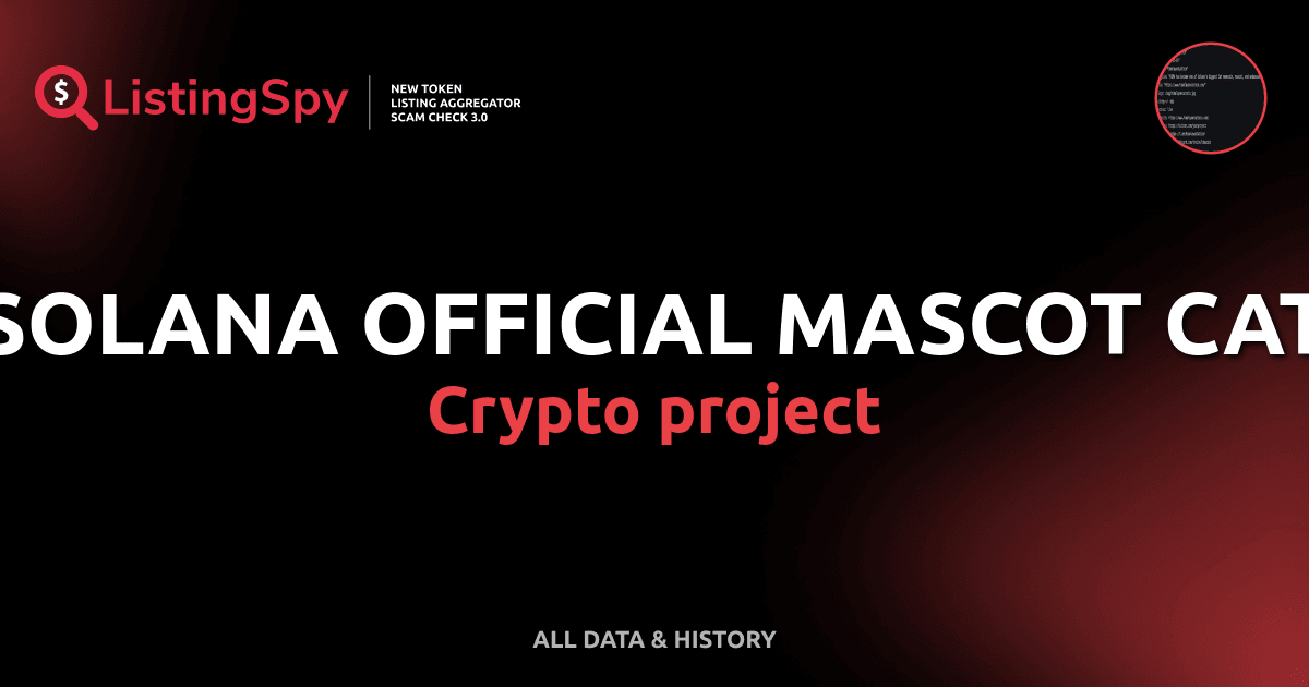SOLANA OFFICIAL MASCOT CAT crypto project: HIMA token listings, events ...