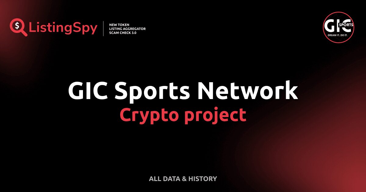 GIC Sports Network crypto project: GIC token listings, events, analysis | ListingSpy