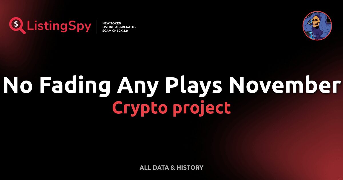 No Fading Any Plays November crypto project: NOFAP token listings ...