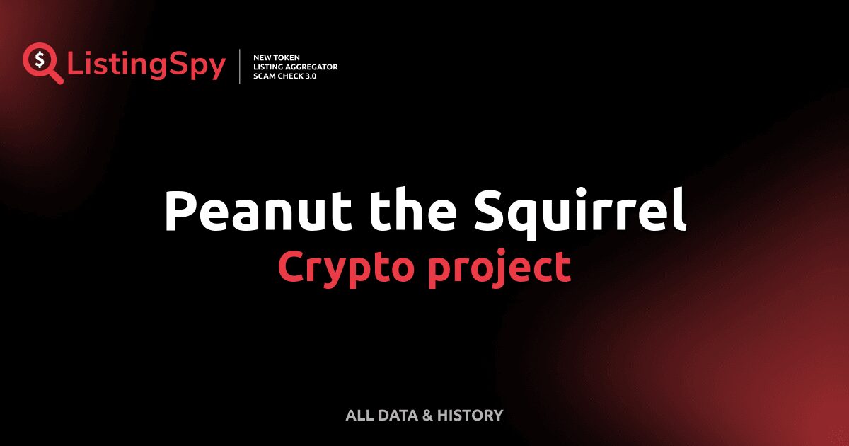 Peanut the Squirrel crypto project: PNUT token listings, events, analysis | ListingSpy