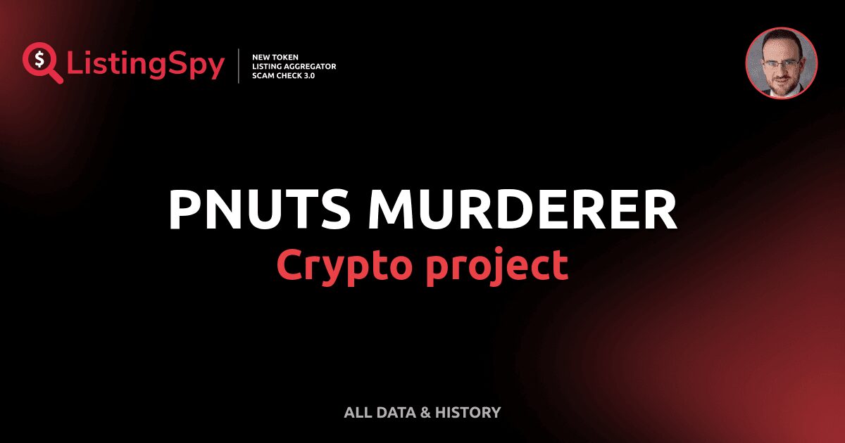 PNUTS MURDERER crypto project: SEAN token listings, events, analysis | ListingSpy