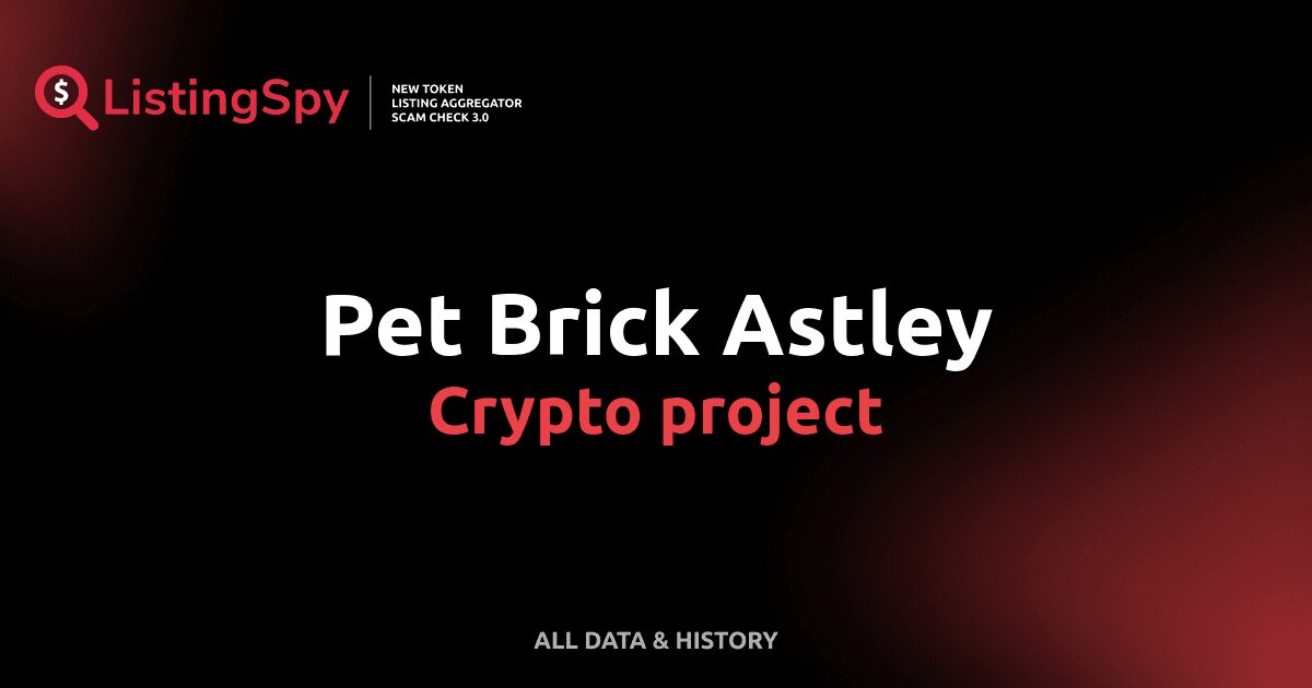 Pet Brick Astley crypto project: ASTLEY token listings, events ...