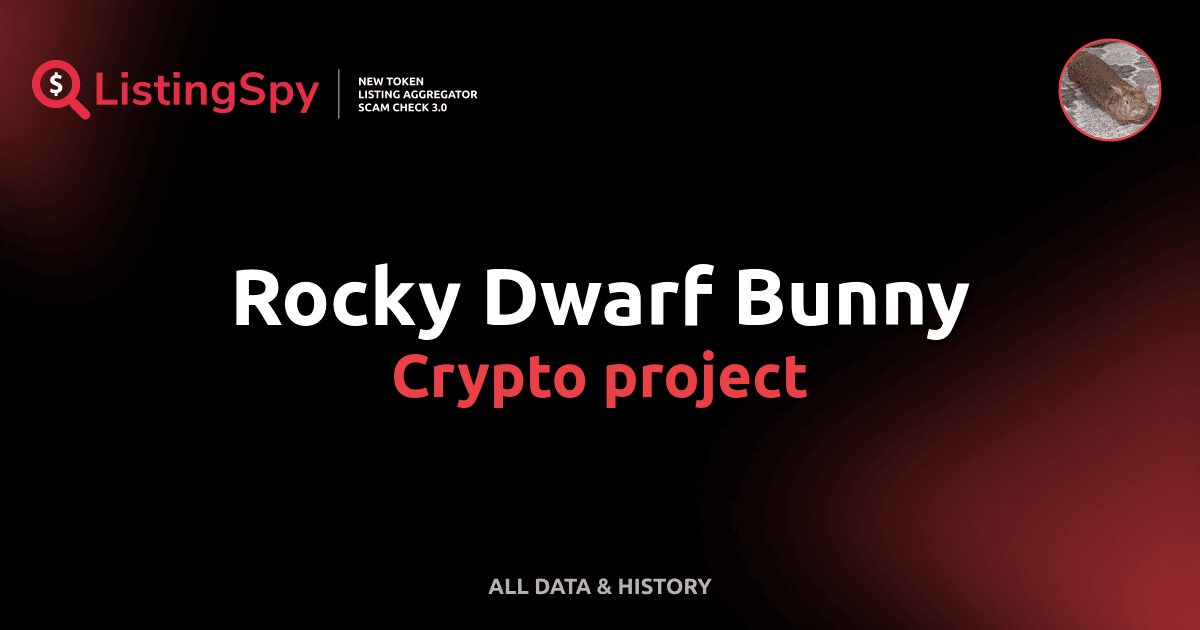Rocky Dwarf Bunny crypto project: ROCKY token listings, events, analysis | ListingSpy