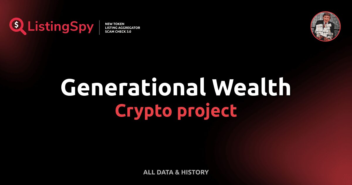 Generational Wealth crypto project: WEALTH token listings, events ...