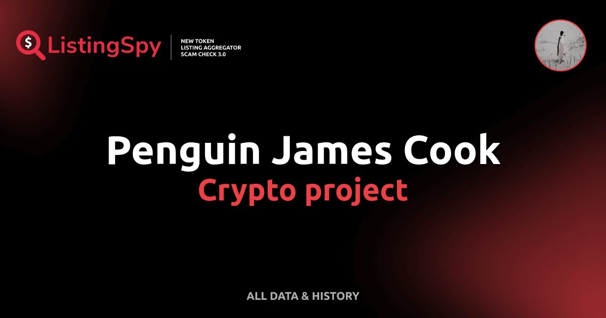Penguin James Cook crypto project: JAMES COOK token listings, events ...