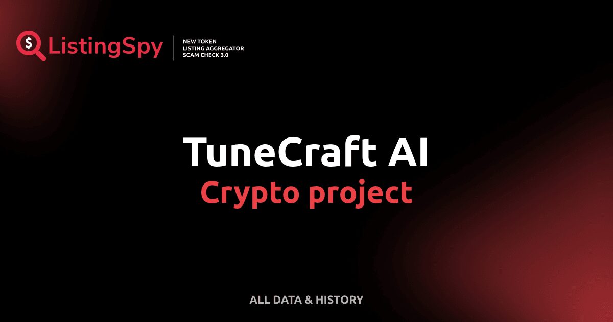 TuneCraft AI crypto project: TUNE token listings, events, analysis ...
