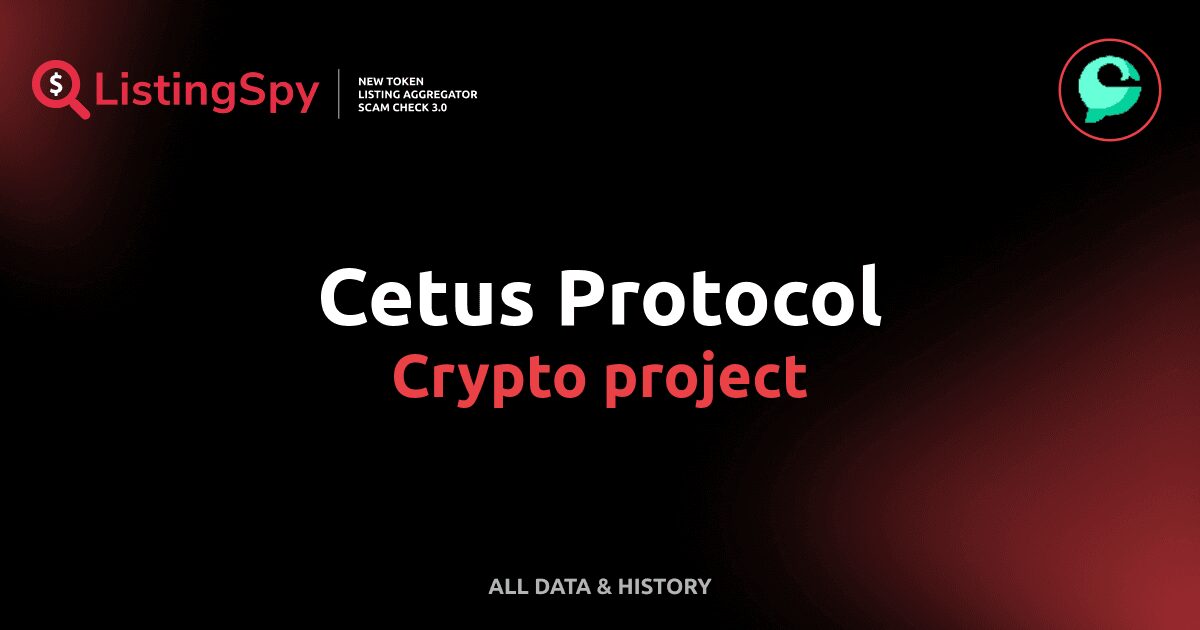 Cetus Protocol crypto project: CETUS token listings, events, analysis | ListingSpy