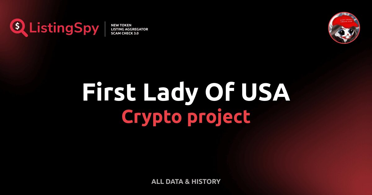 First Lady Of USA crypto project: Meladia token listings, events ...