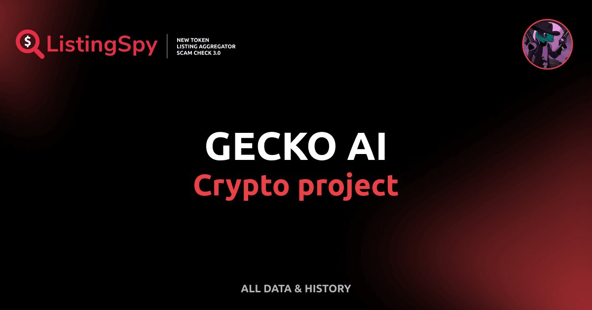 GECKO AI crypto project: GECKO token listings, events, analysis | ListingSpy