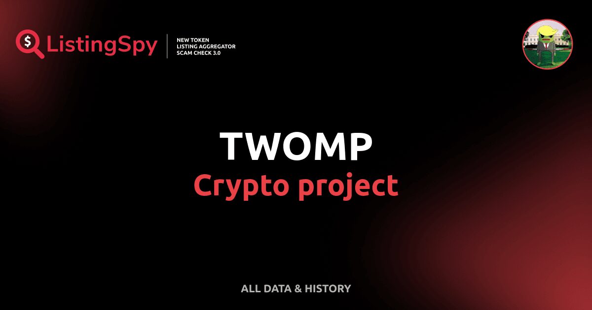 TWOMP crypto project: TWOMP token listings, events, analysis | ListingSpy