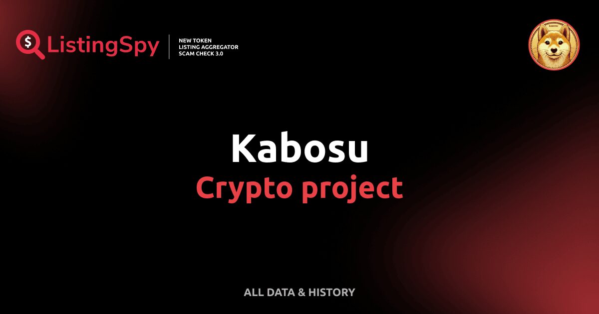 Kabosu crypto project: Kabosu token listings, events, analysis | ListingSpy